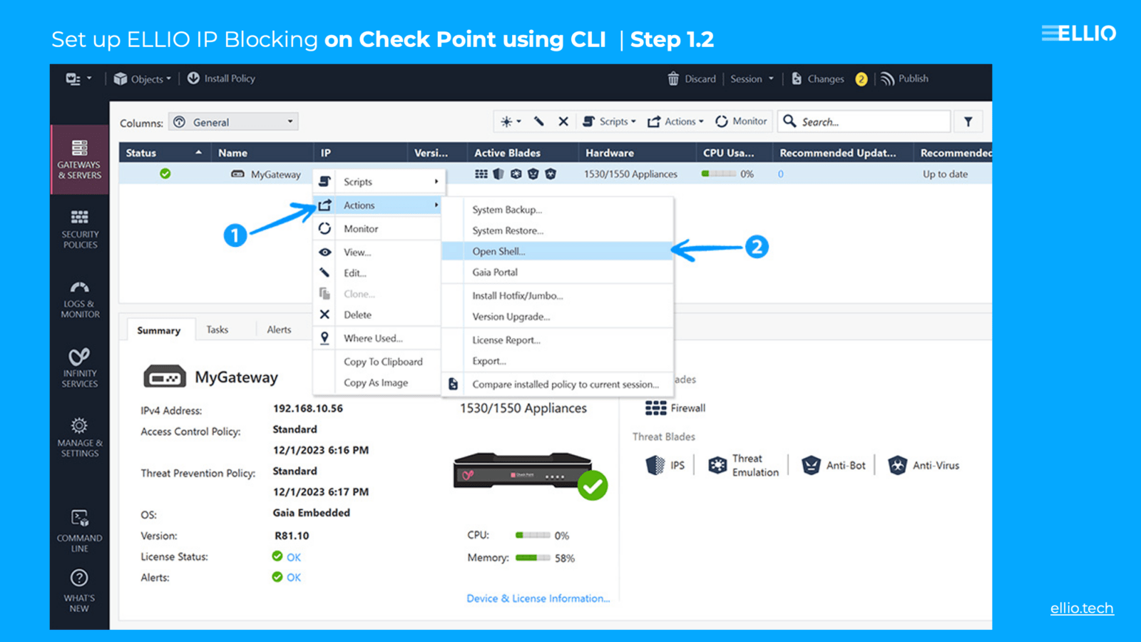 ELLIO IP Blocklist for Check Point NGFW: 3 million unwanted connections blocked in 45 days | ELLIO